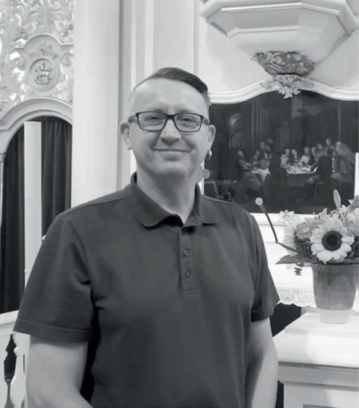 Gunnar Bösemann im Gespräch mit unserem neuen Küster Andreas Heitmann