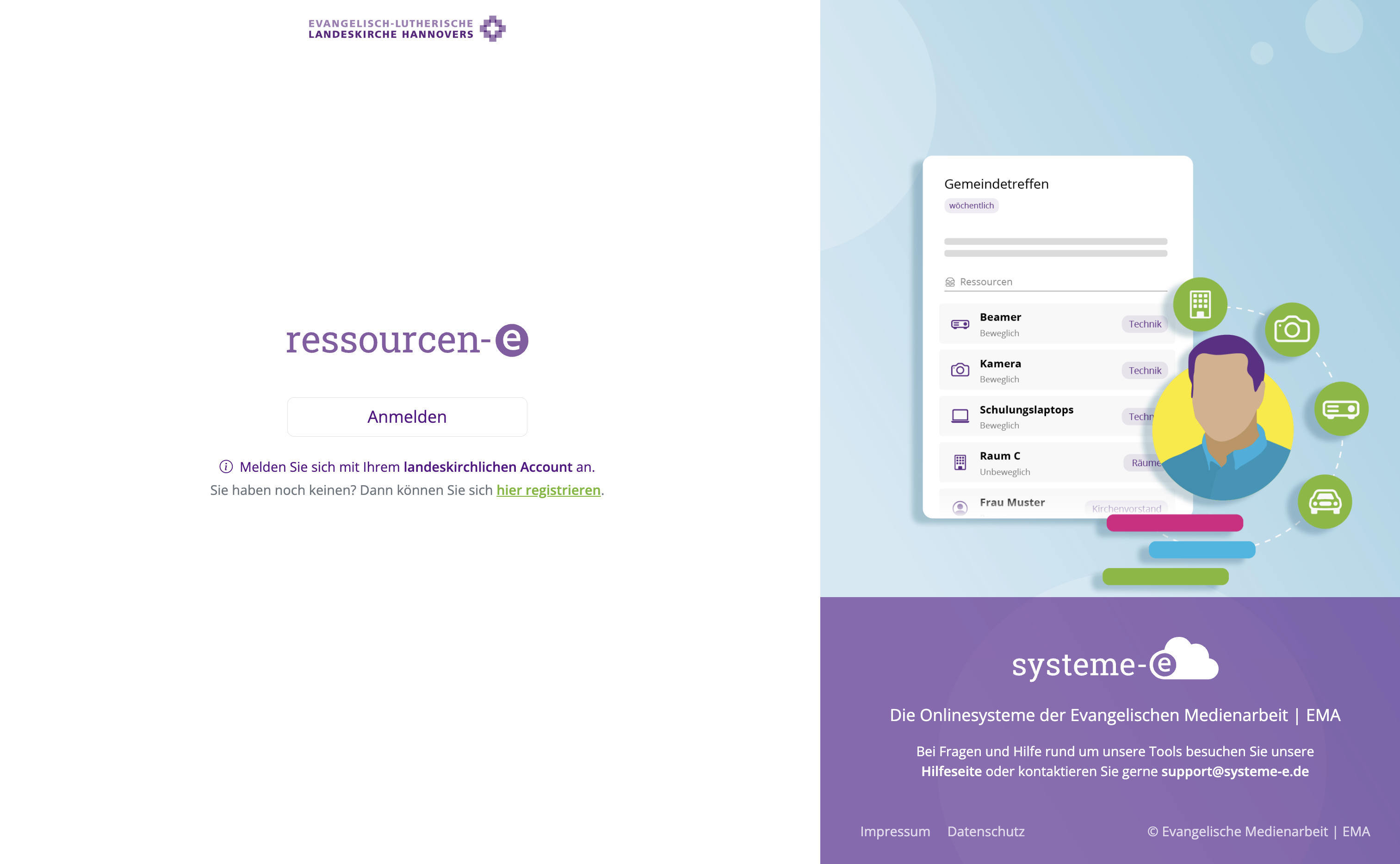 ressourcen-e Lernen – Ressourcen verwalten